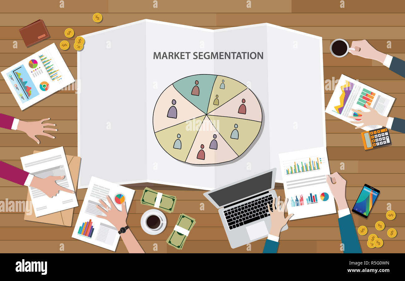 market marketing segmentation with people group on segment circle team ...