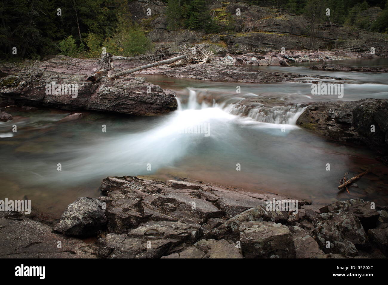 Red Rock Point, haystack creek glacier national park Stock Photo - Alamy