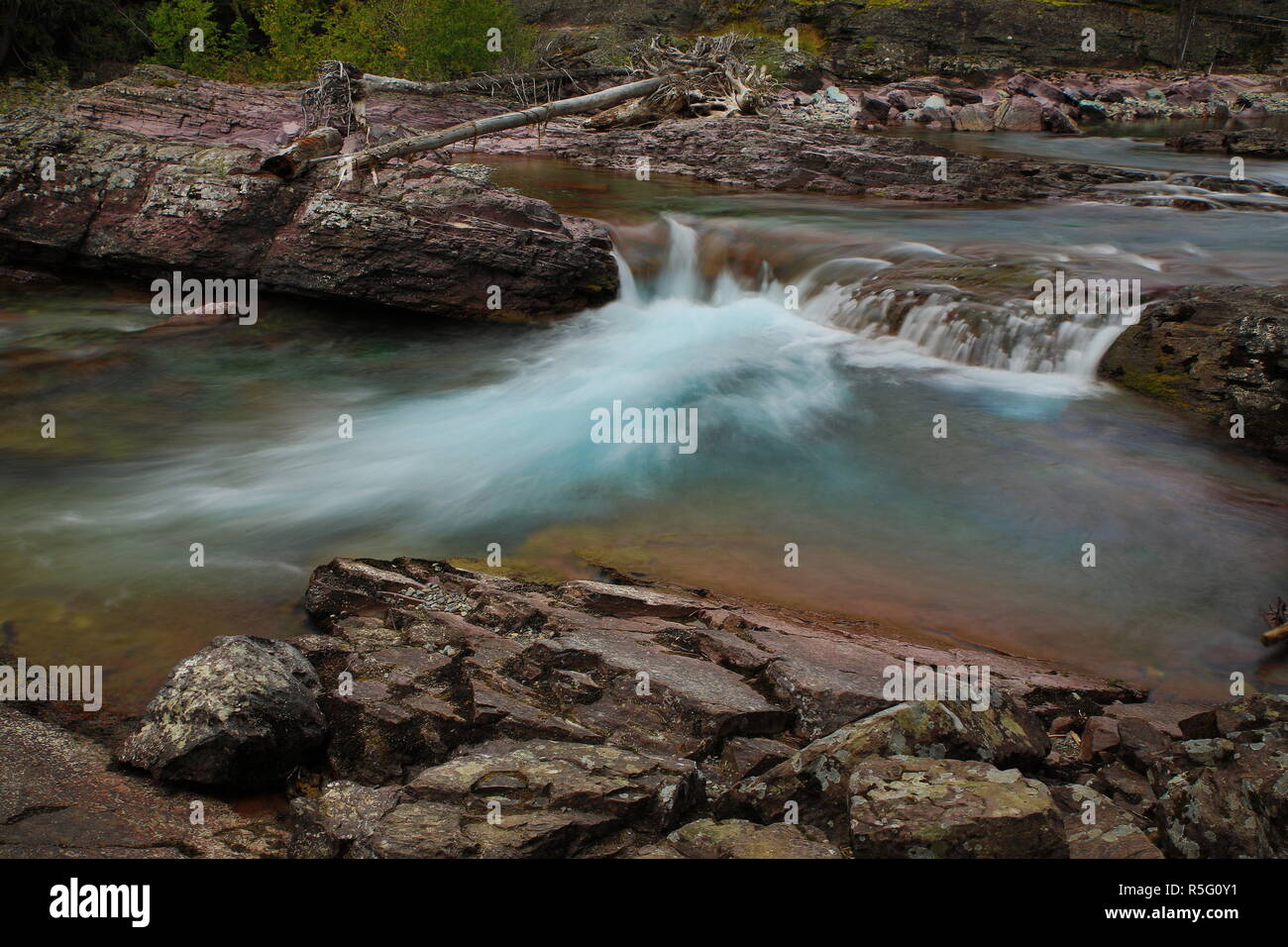 Red Rock Point, haystack creek glacier national park Stock Photo - Alamy