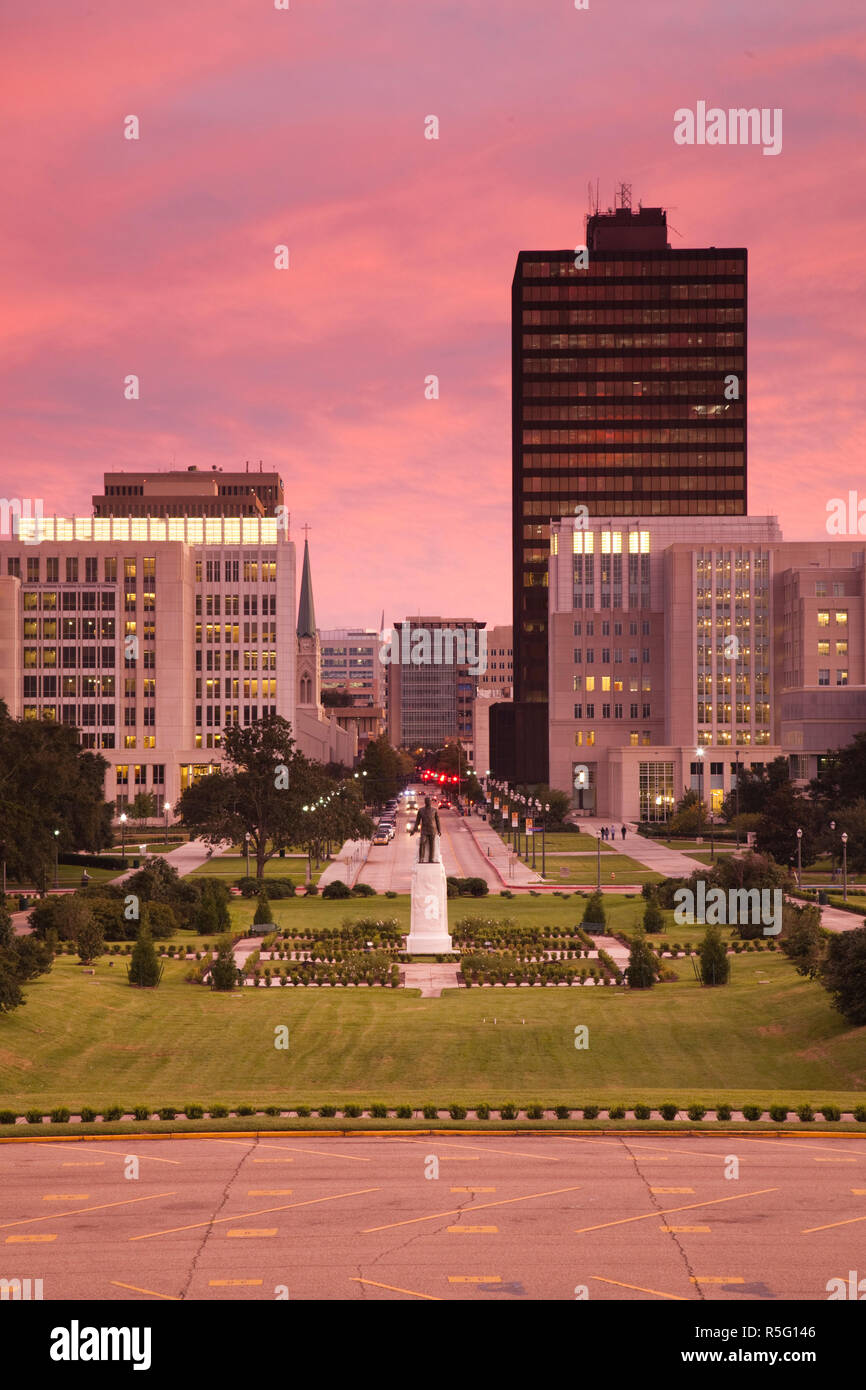 USA, Louisiana, Baton Rouge, city skyline from the Louisiana State ...