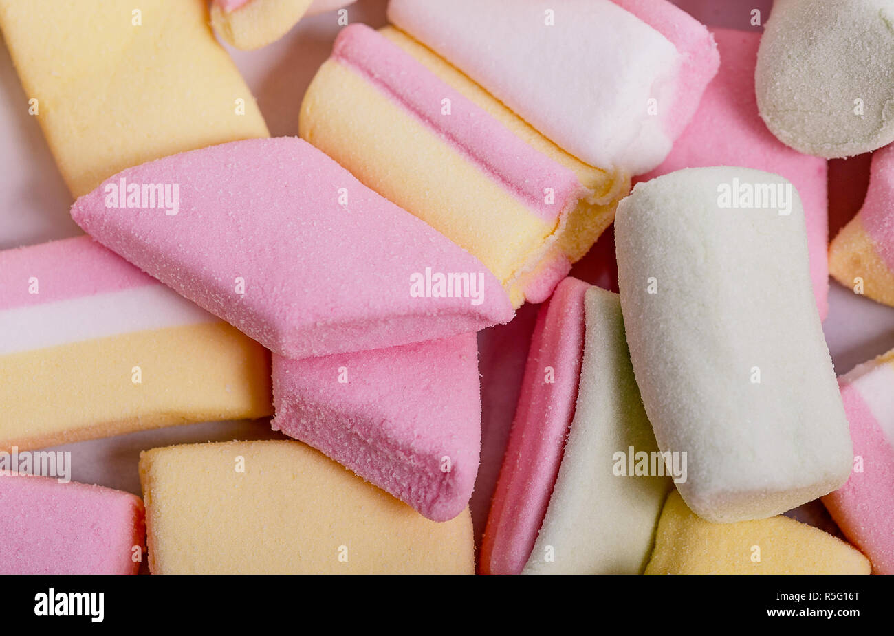 Beautiful colorful and delicious candy sweets and jelly marshmallows ...