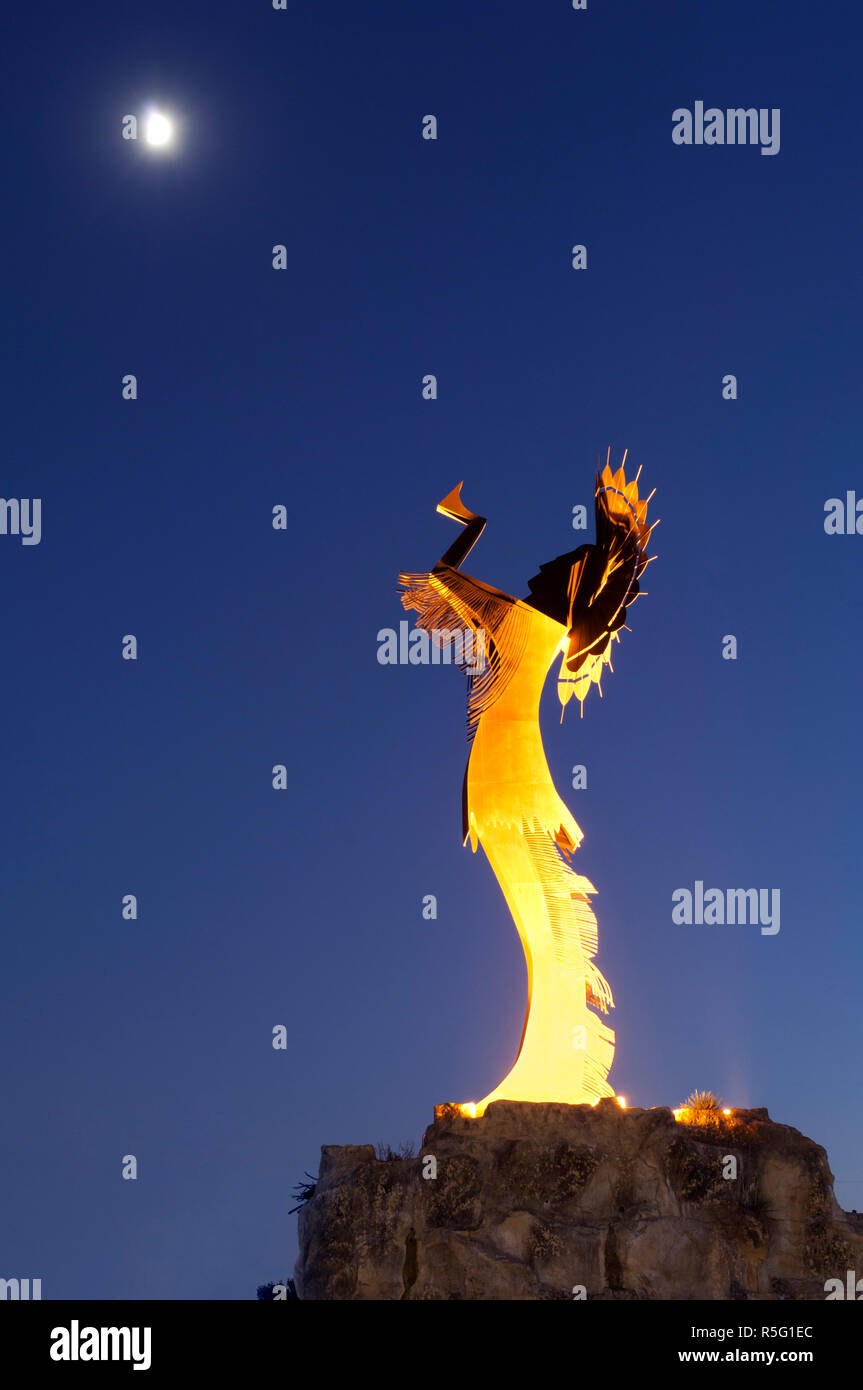 USA, Kansas, Wichita, Keeper Of The Plains Sculpture, Keeper Of The ...