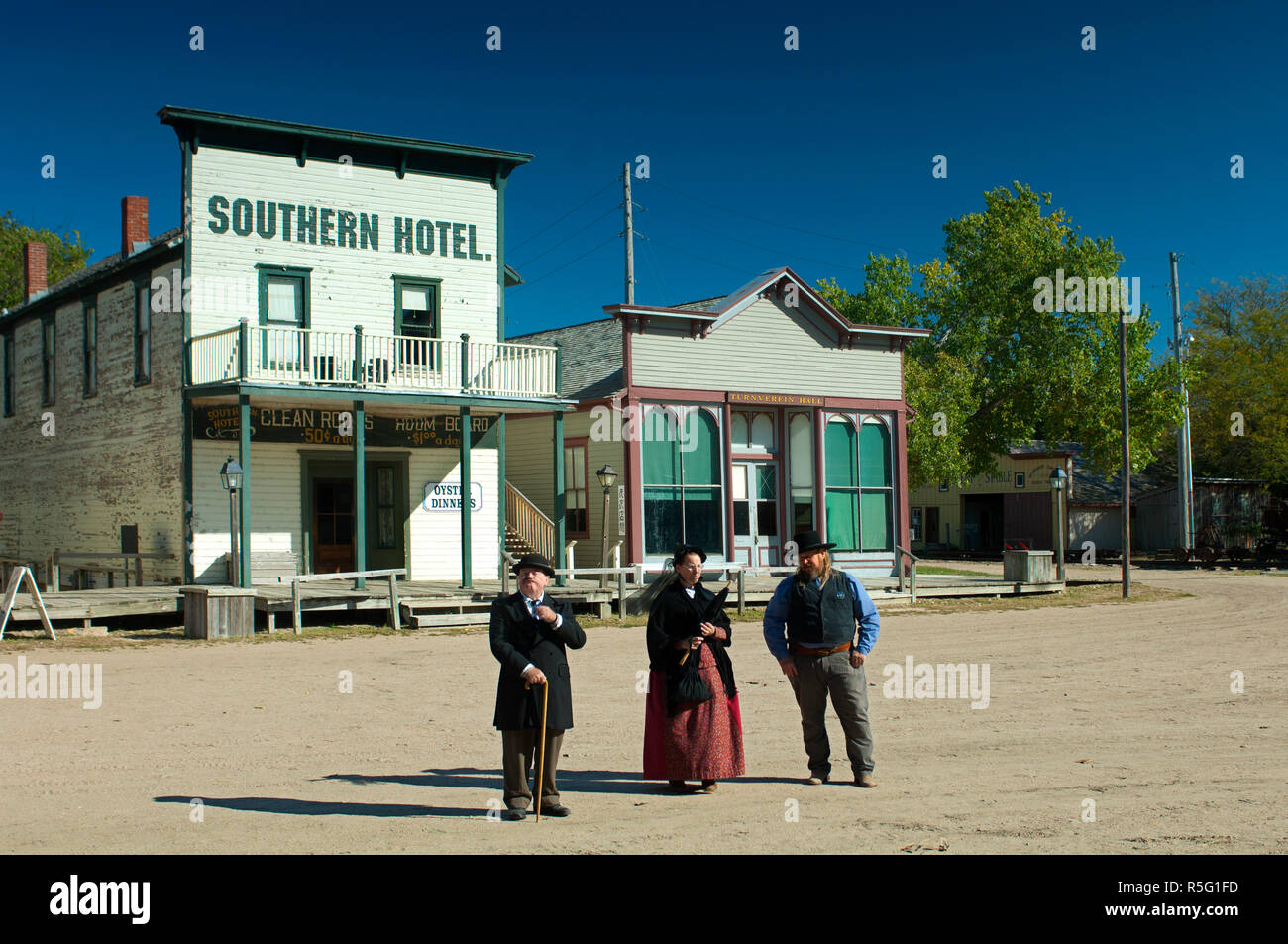 USA, Kansas, Wichita, Old Cowtown, Museum, 1870's Midwestern Cattle ...