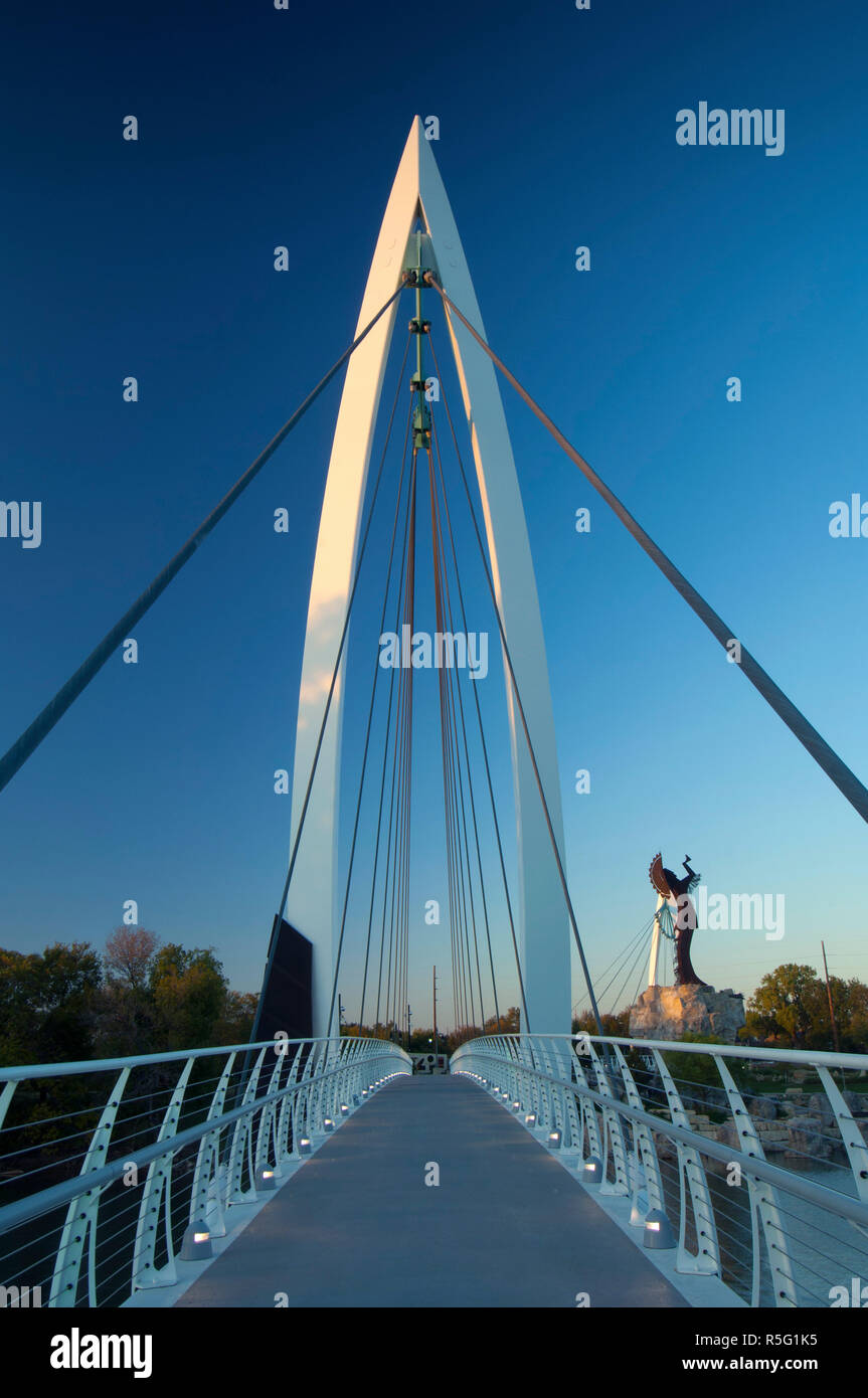 USA, Kansas, Wichita, Keeper Of The Plains Sculpture, Keeper Of The ...