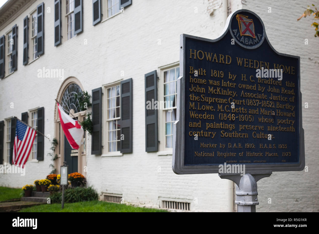 USA, Alabama, Huntsville, Howard Weeden House, former home of poet and ...