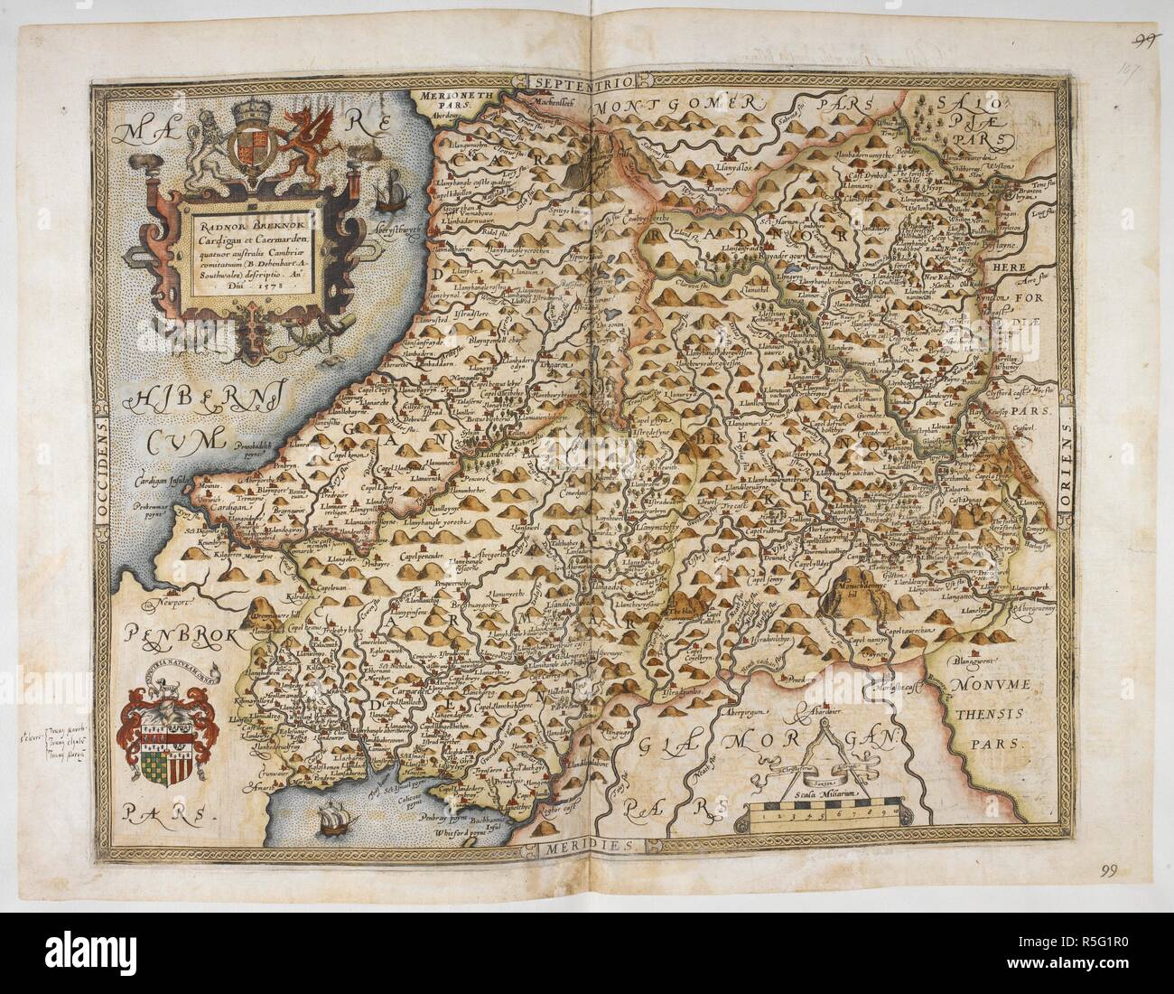 Map of brecon hi-res stock photography and images - Alamy