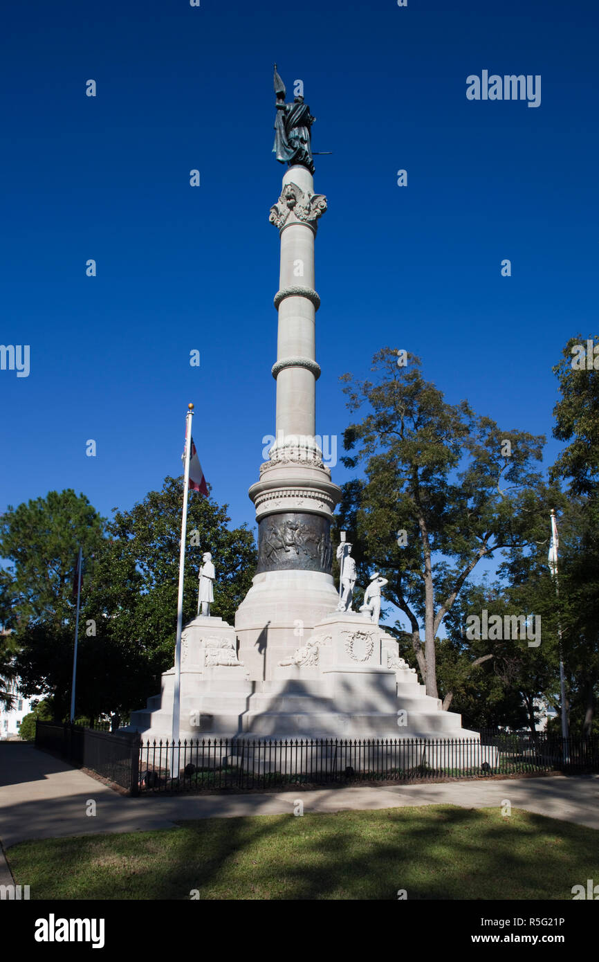 USA, Alabama, Montgomery, Alabama State Capitol, Confederate Monument ...
