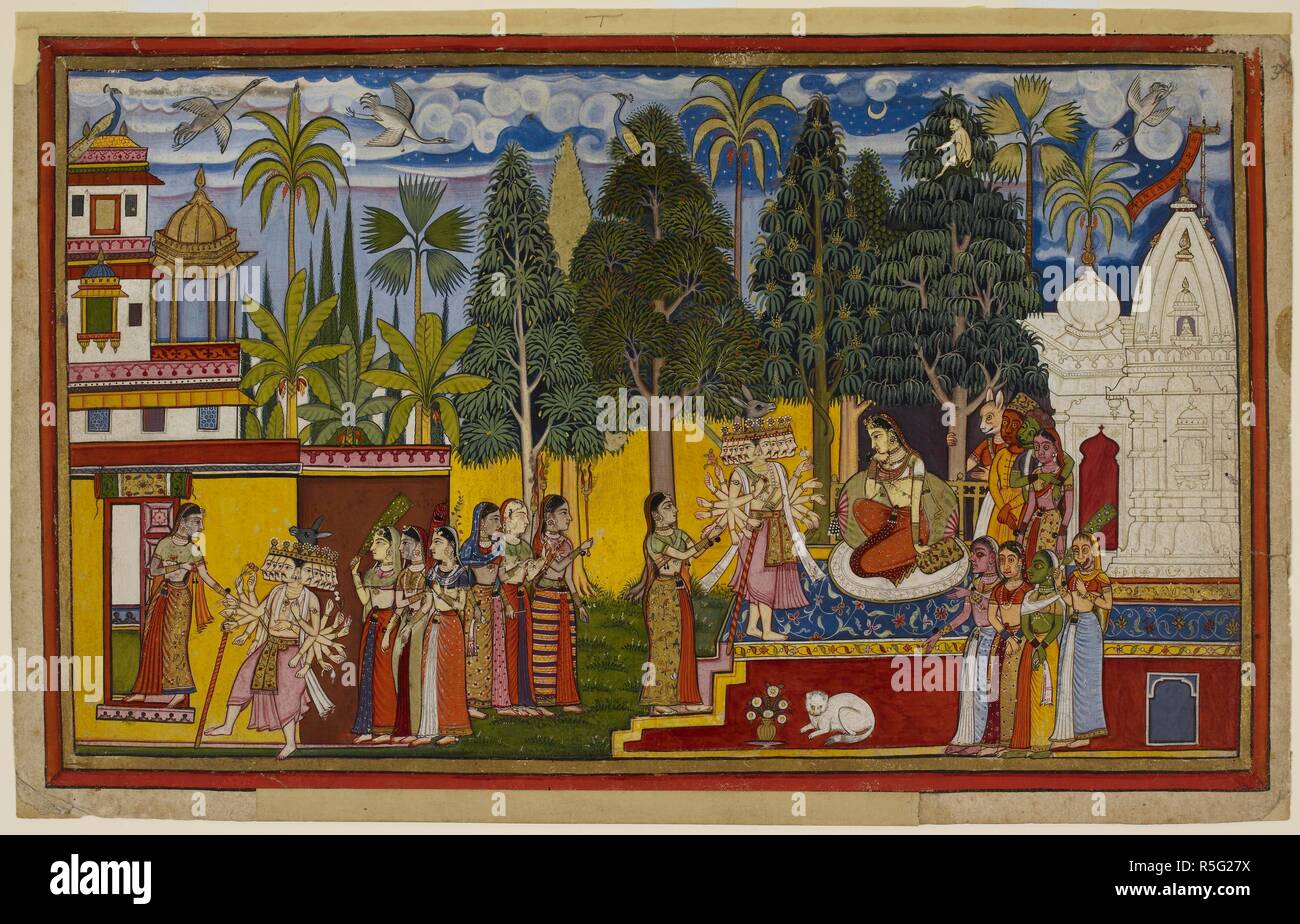 Hanuman observes ravana hi-res stock photography and images - Alamy