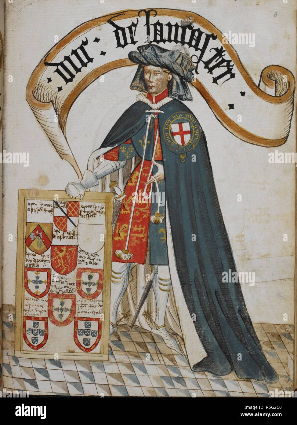 Portrait of Henry, Duke of Lancaster, a Knight Founder of the Order of ...