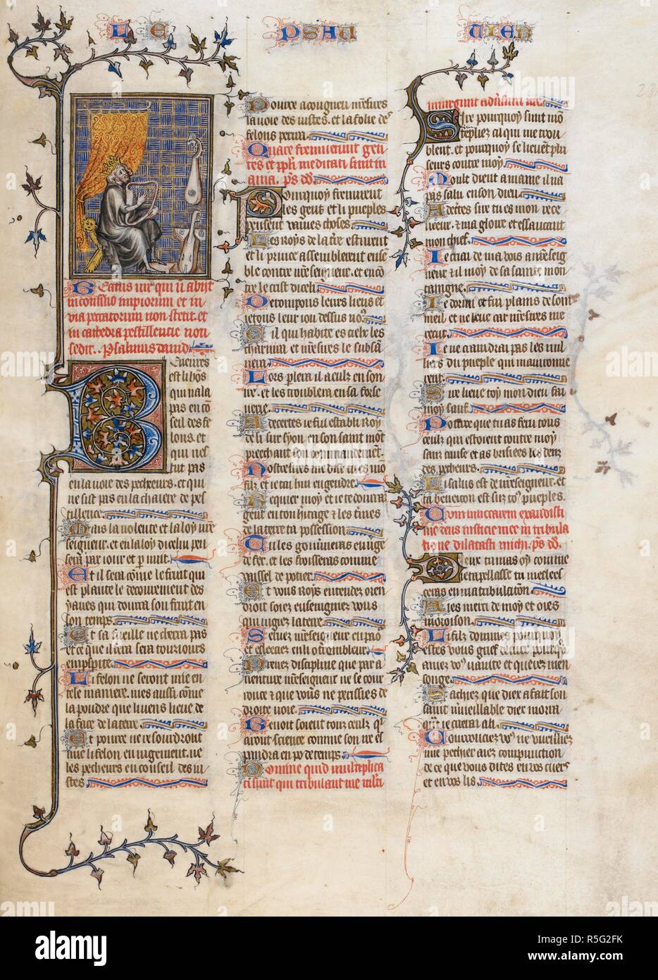 King david illuminated manuscript hi-res stock photography and images ...