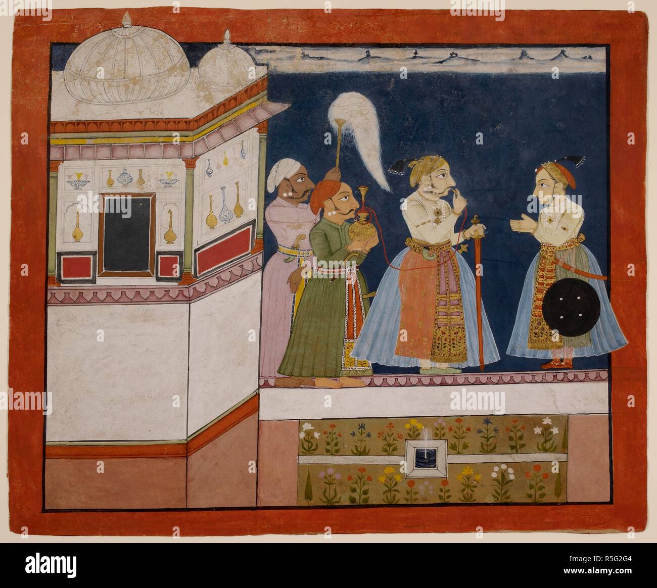 Maharana Amar Singh (reigned 1697-1710) of Mewar and his son Sangram ...