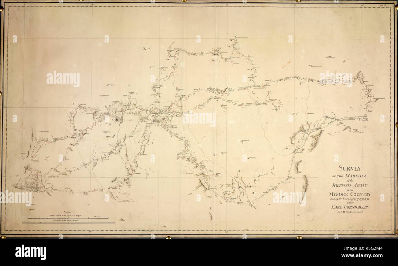 Mysore map hi-res stock photography and images - Alamy