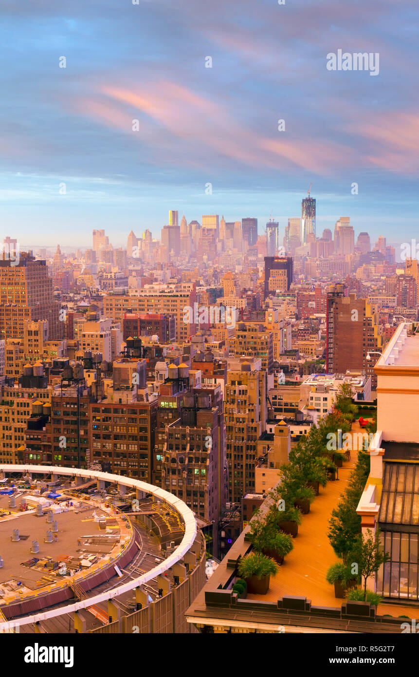 USA, New York, Manhattan, looking over lower Midtown towards Downtown ...