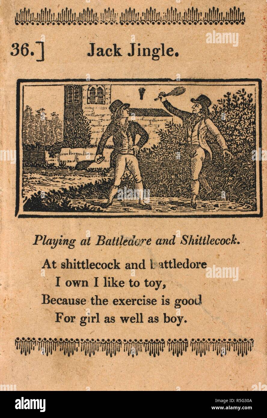 Jack Jingle. An illustration and a verse of a nursery rhyme. The ...