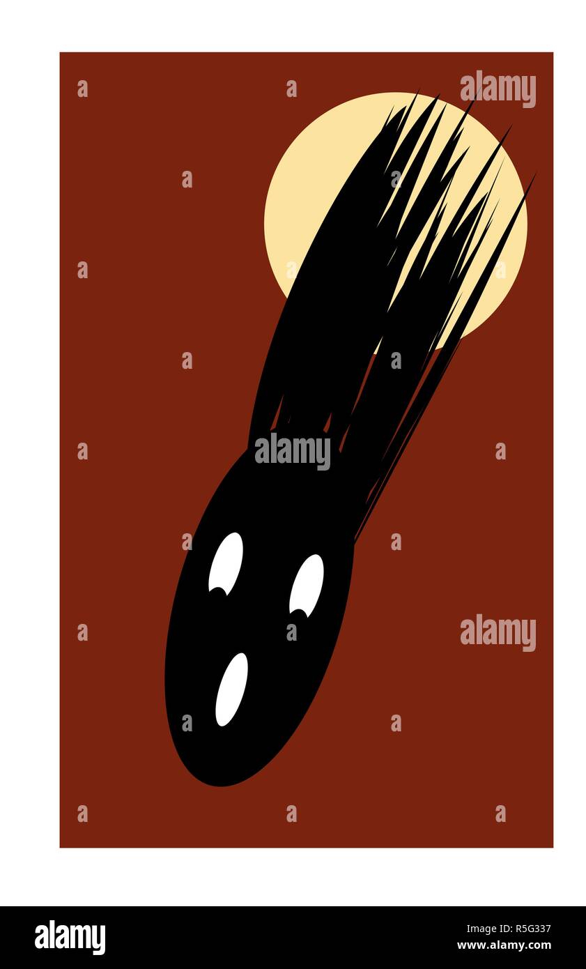 Stylised face expressing fear vector illustration Stock Vector Image ...