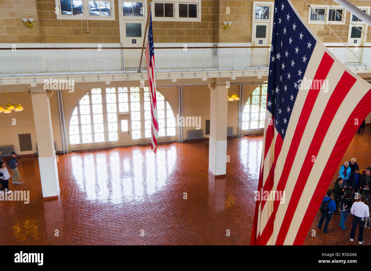 USA, New York, New York Harbor, Ellis Island Immigration Museum in ...