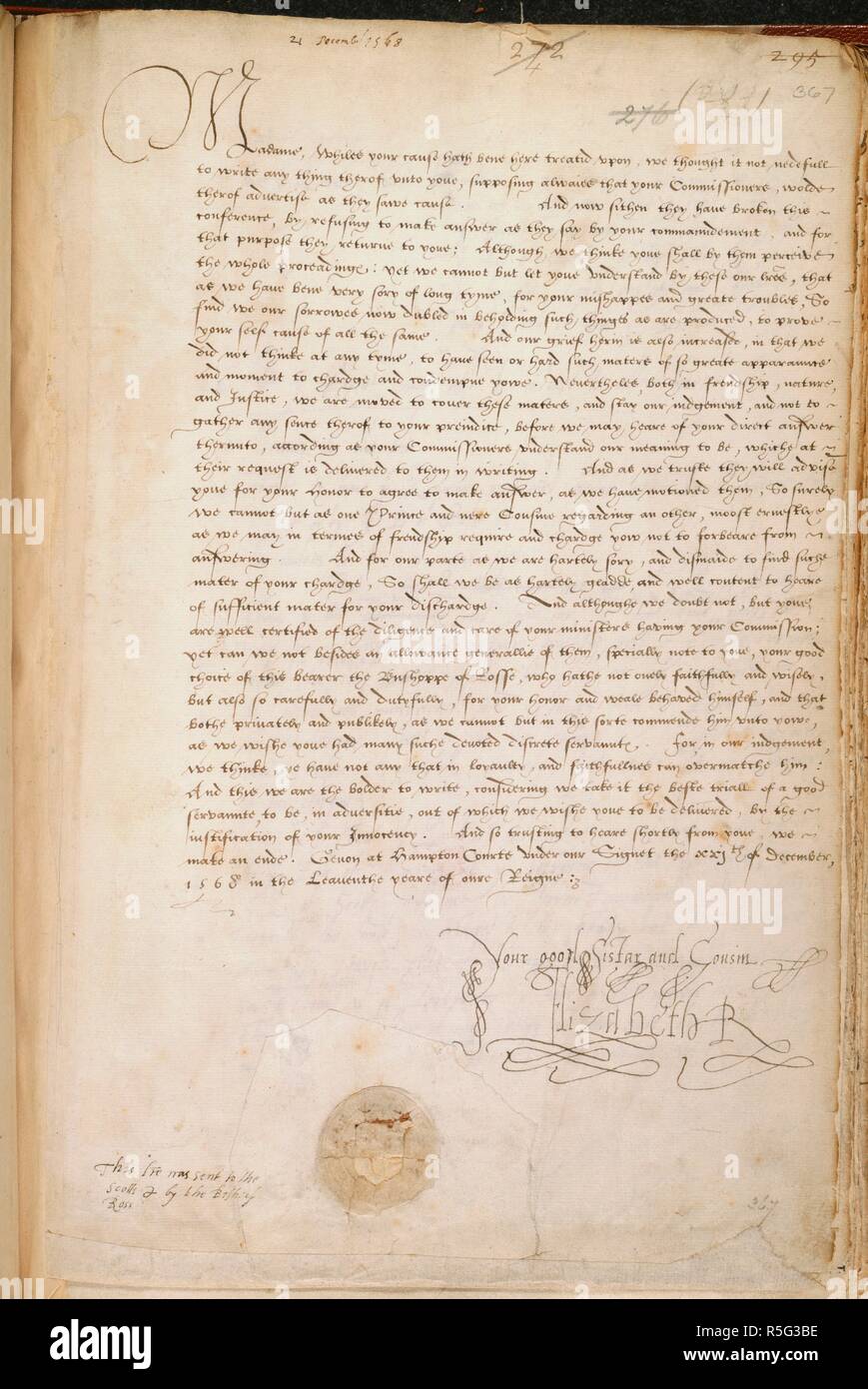 Mary queen of scots letter hi-res stock photography and images - Alamy