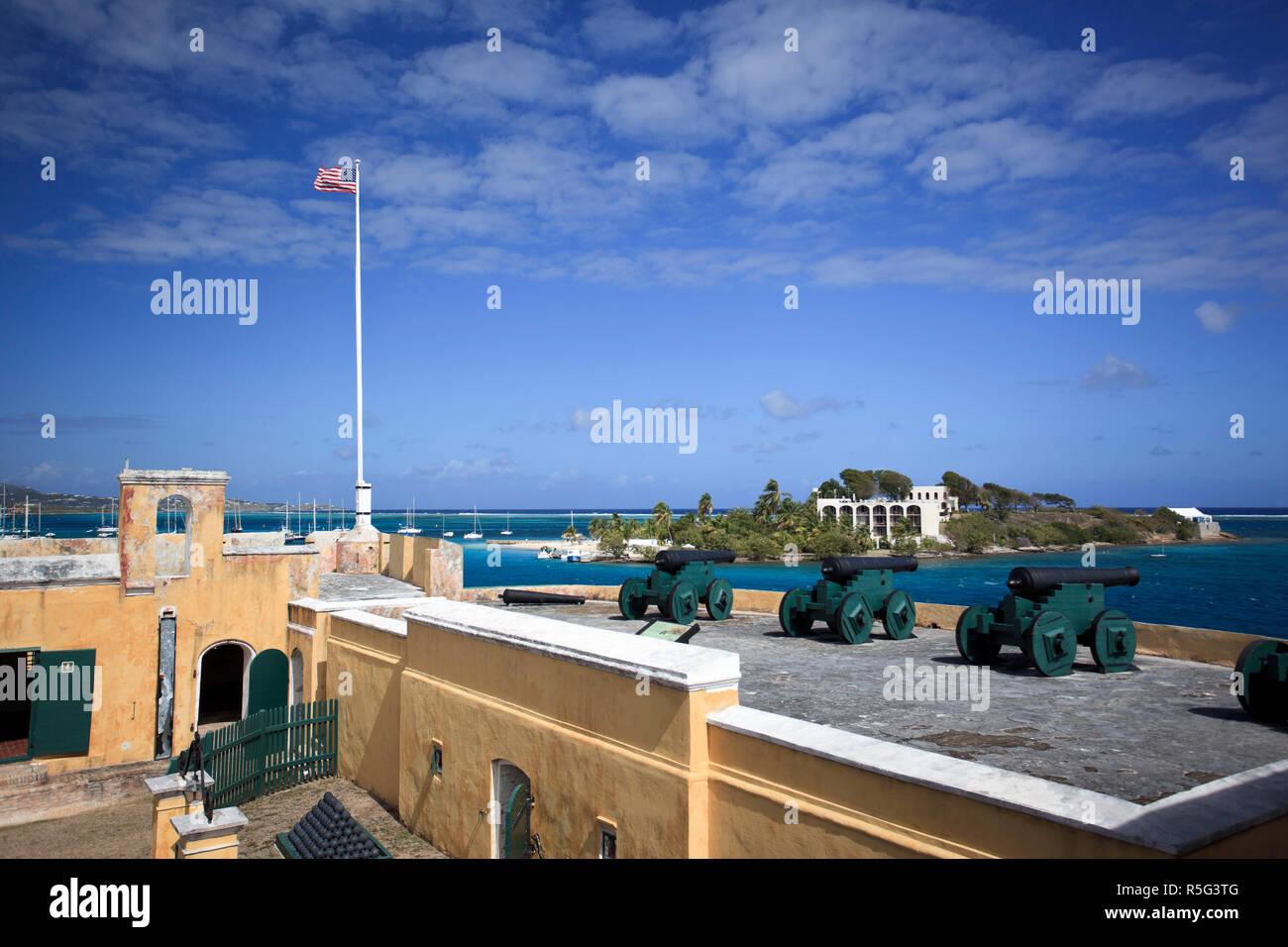 Caribbean, US Virgin Islands, St. Croix, Christiansted, Old town, Fort ...