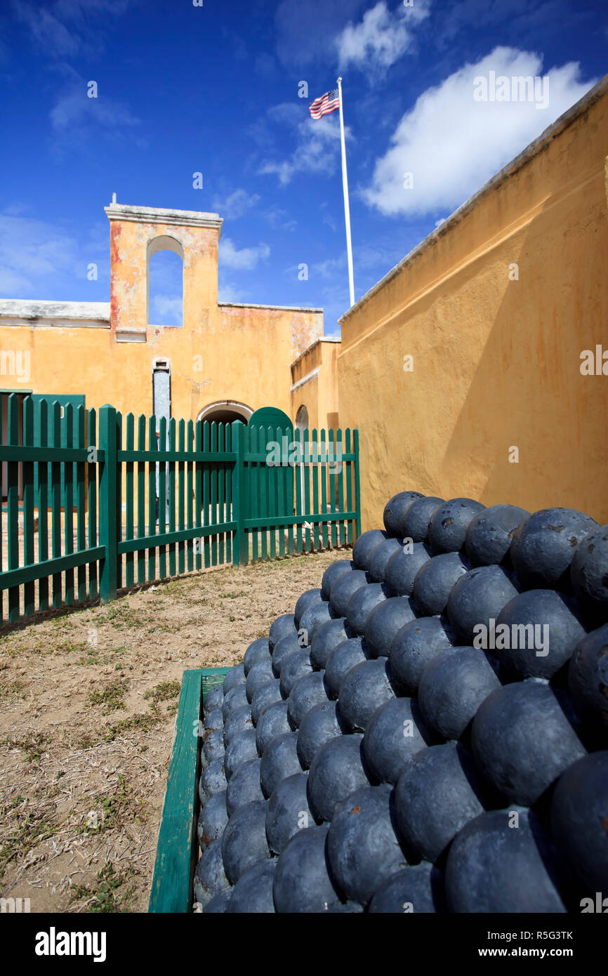 Caribbean, US Virgin Islands, St. Croix, Christiansted, Old town, Fort ...