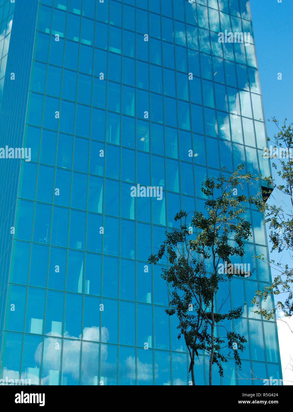 Shiny reflections of business buildings in Zurich (Züri west Stock ...