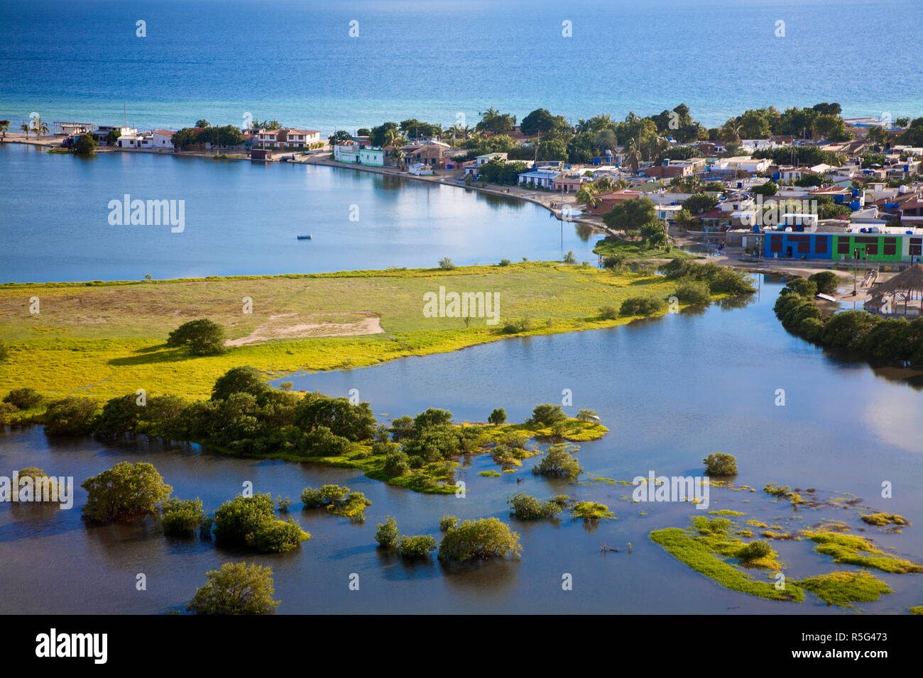 Venezuela, Archipelago Los Roques National Park, View of Gran Roque ...