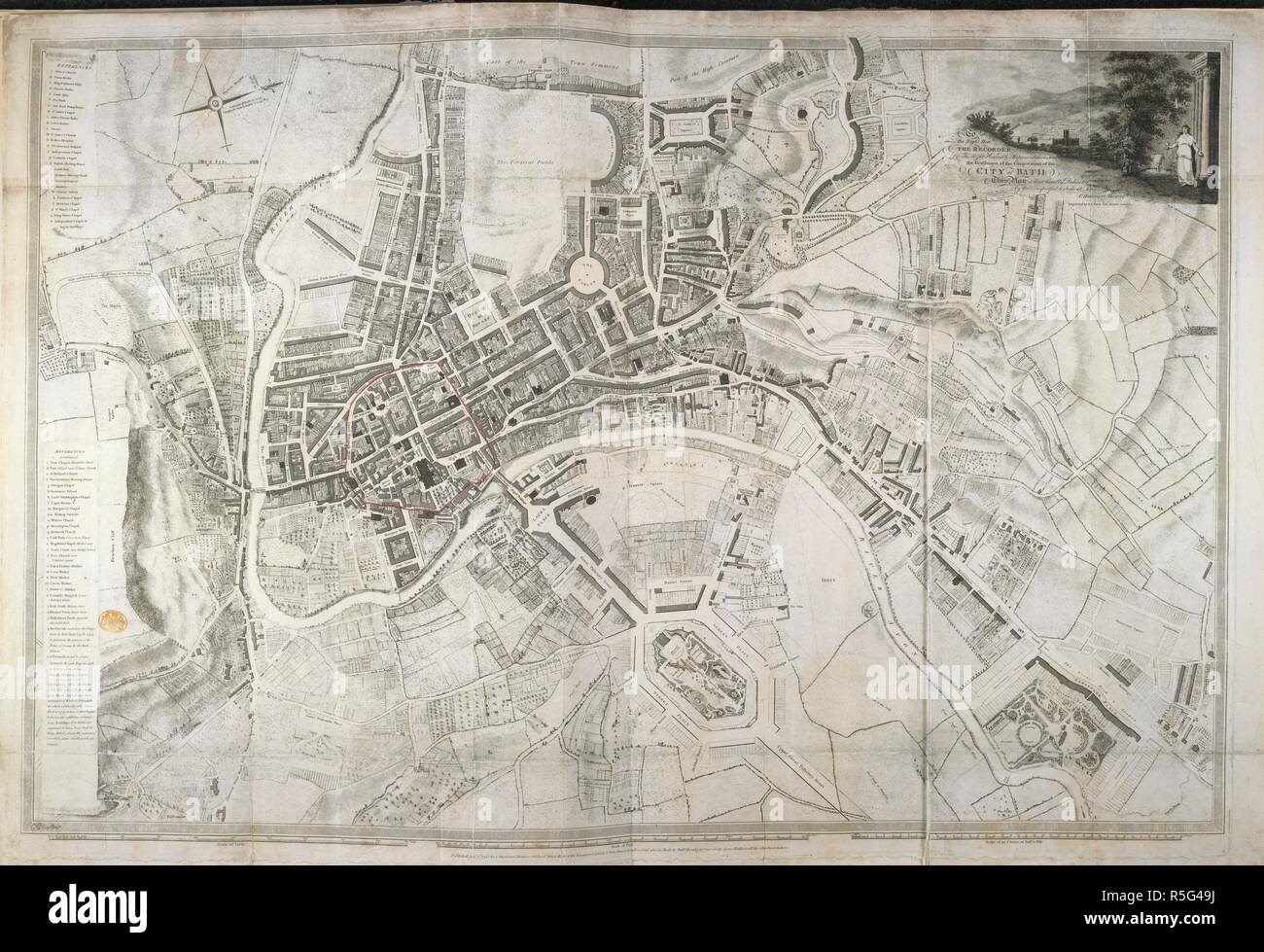 Plan of Bath. Plan of the City of Bath, by C. Harcourt Masters. 1795 ...