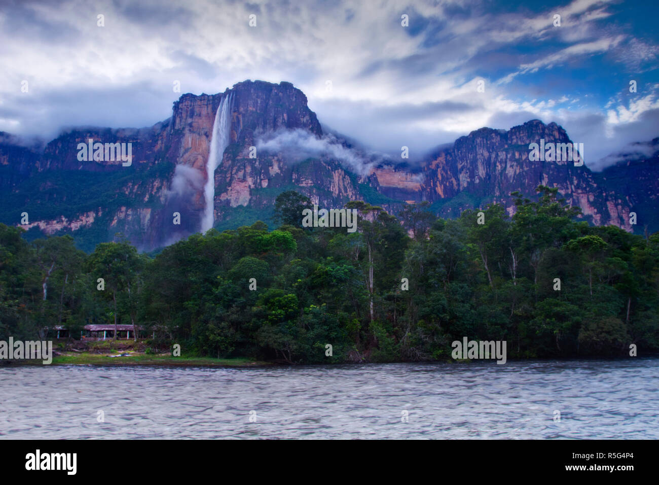 Venezuela, Guayana, Canaima National Park, River Churun and Angel Falls ...
