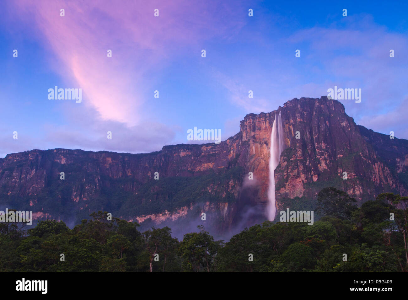 Venezuela, Guayana, Canaima National Park, Angel Falls Stock Photo - Alamy
