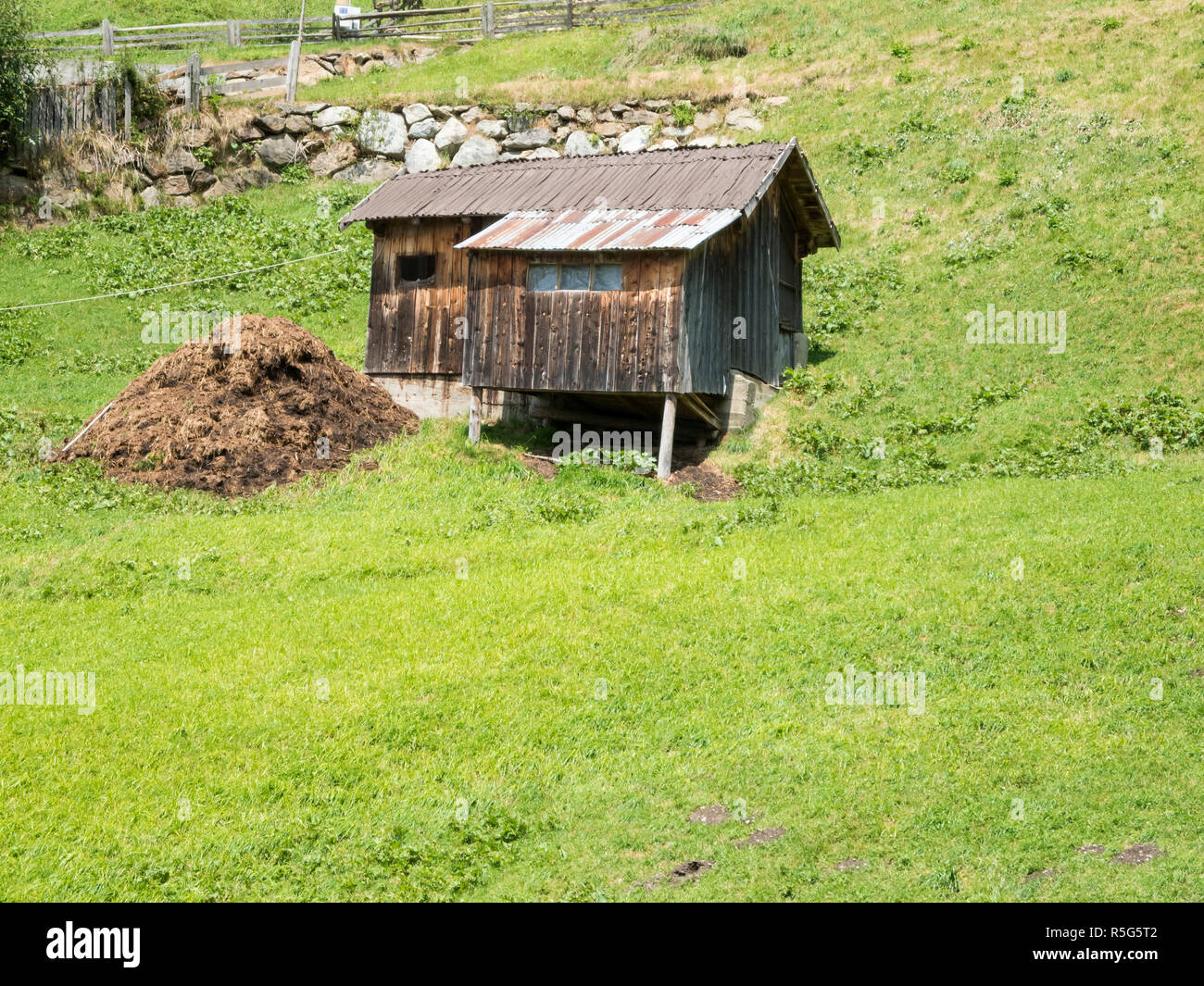 goat stable on the mountainside Stock Photo - Alamy