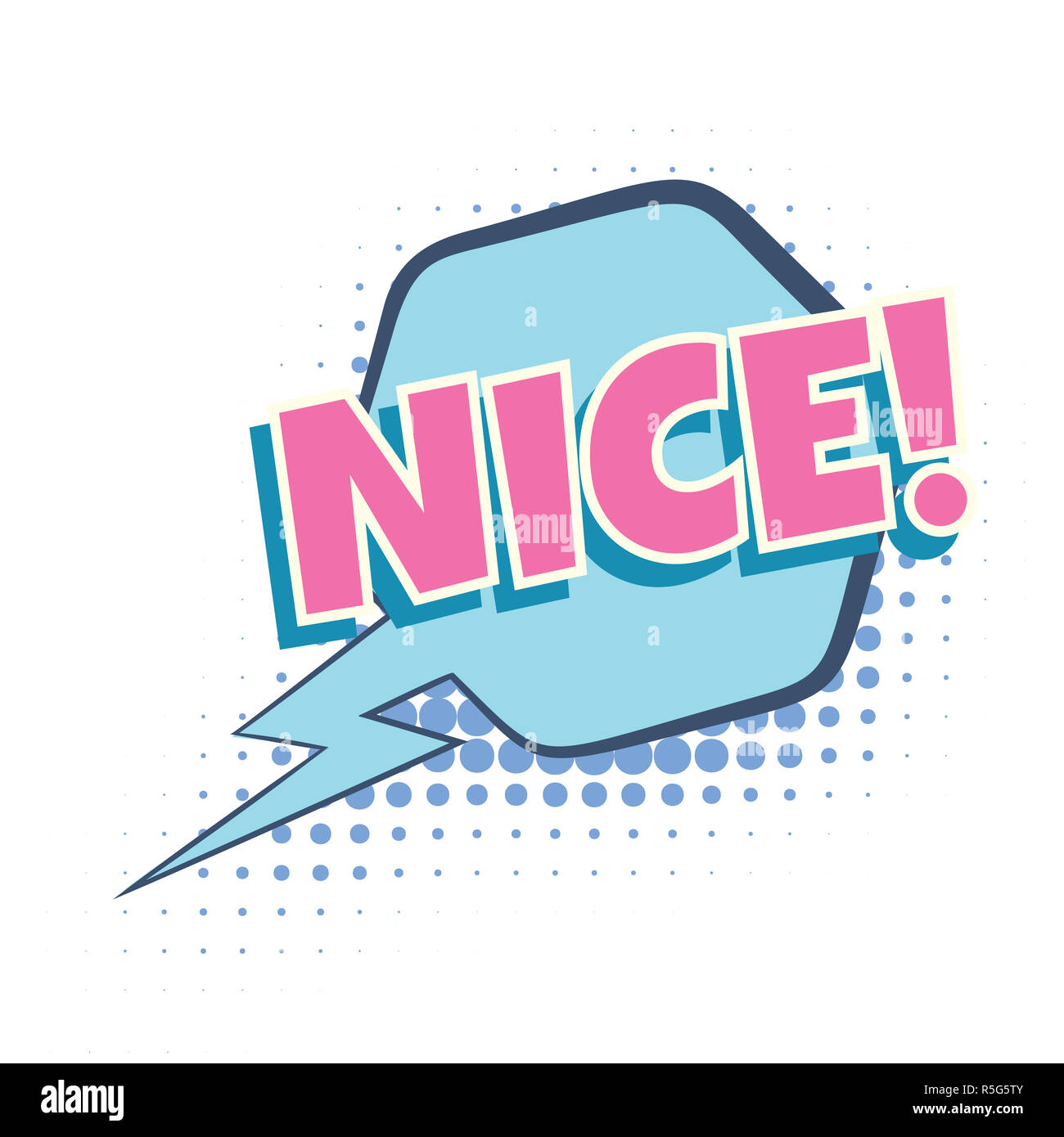 nice comic word Stock Photo - Alamy