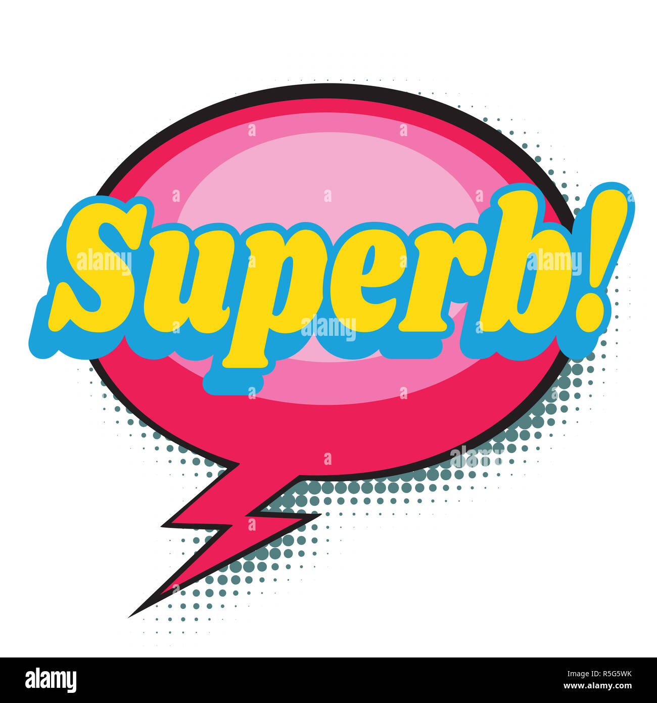 superb comic word Stock Photo - Alamy