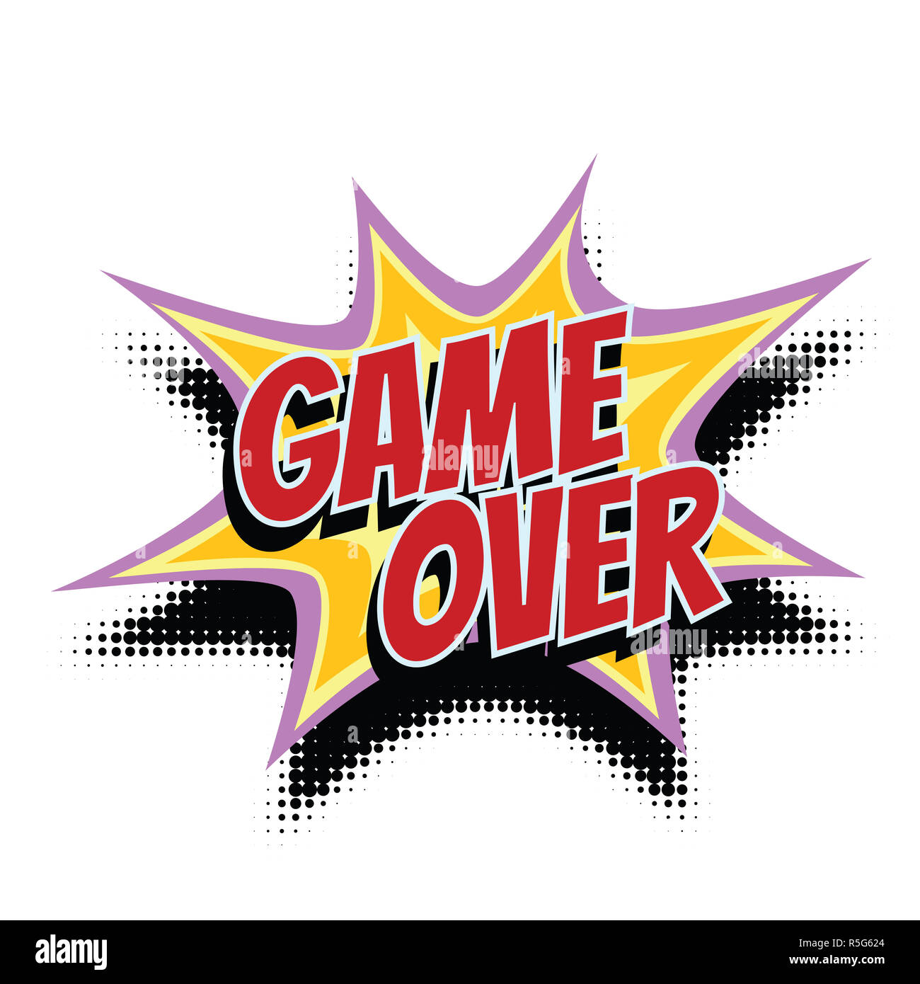 game over comic word Stock Photo - Alamy