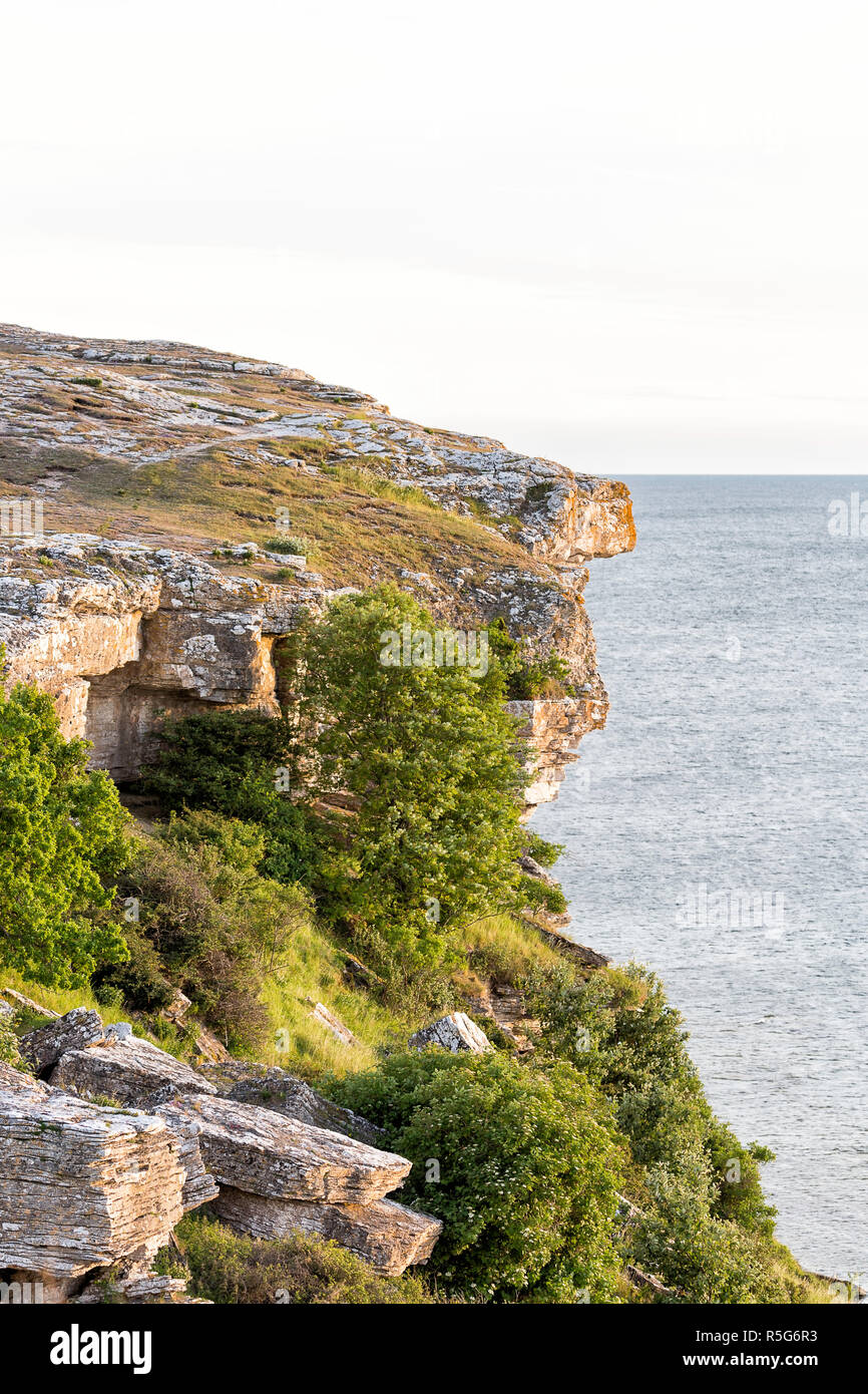 Rock Cliffs on Gotland, Sweden Stock Photo - Alamy