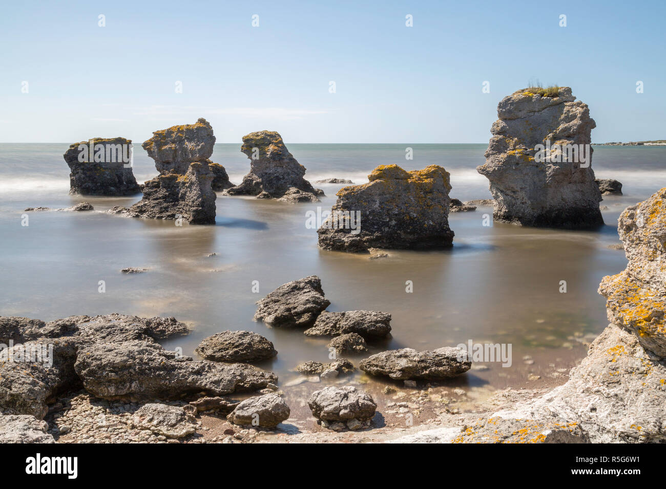 Sea Stacks at Gotland, Sweden Stock Photo - Alamy