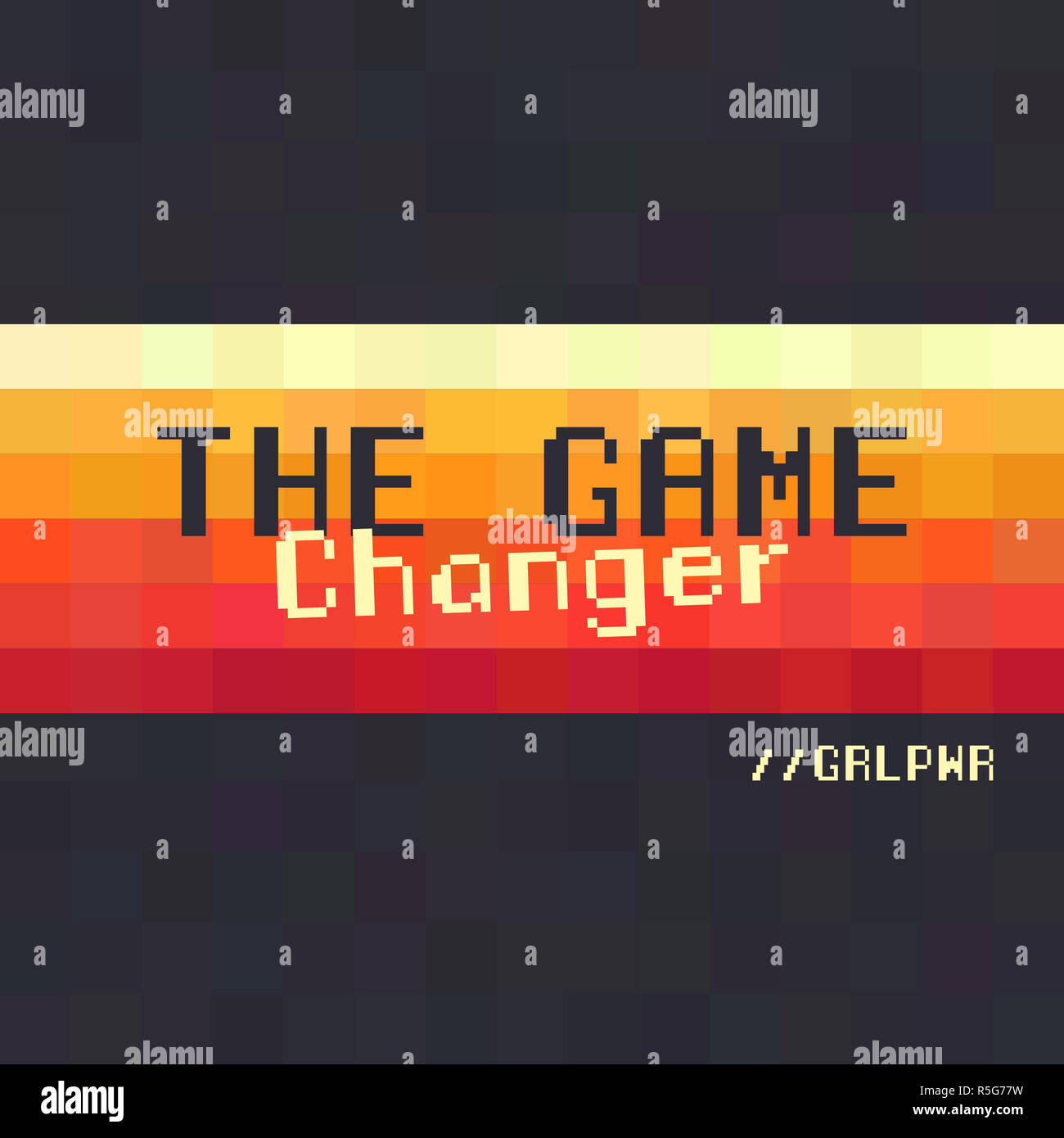 The Game Changer - Girl Power Fashion Poster design. Grl pwr slogan for ...