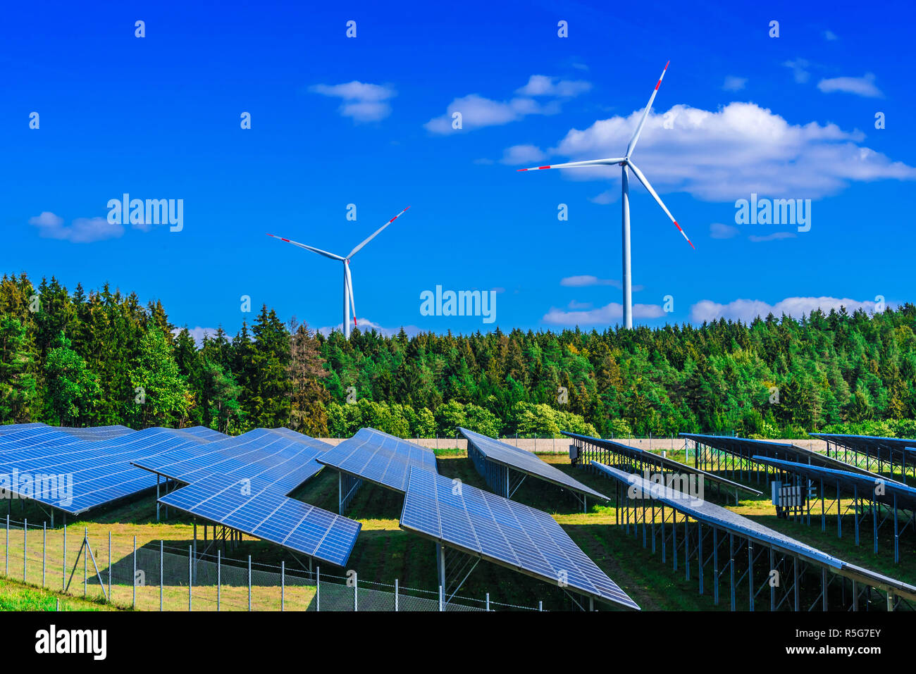 Modern solar power station windmill hi-res stock photography and images ...