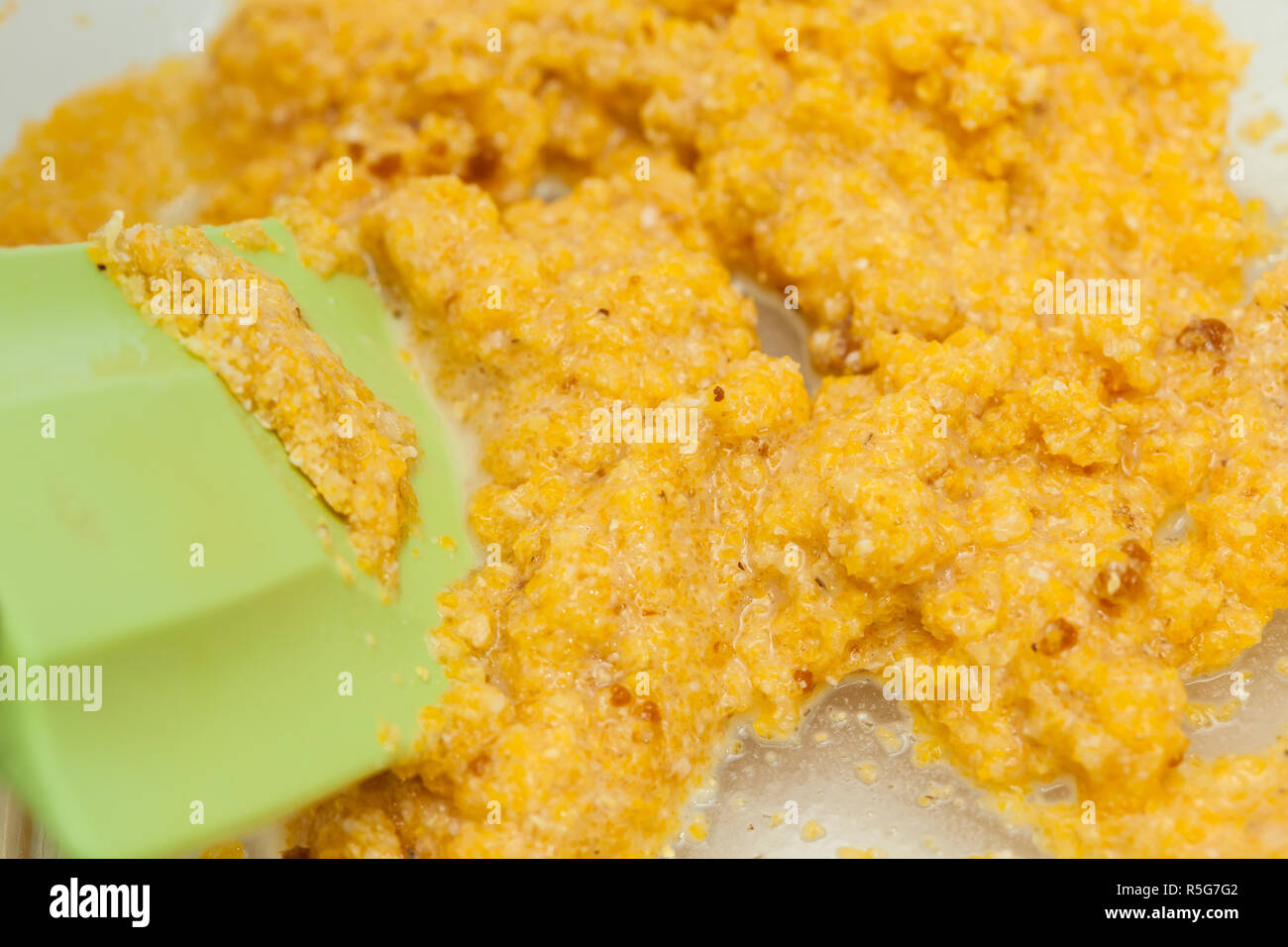 Sweet corn dough preparation Stock Photo - Alamy