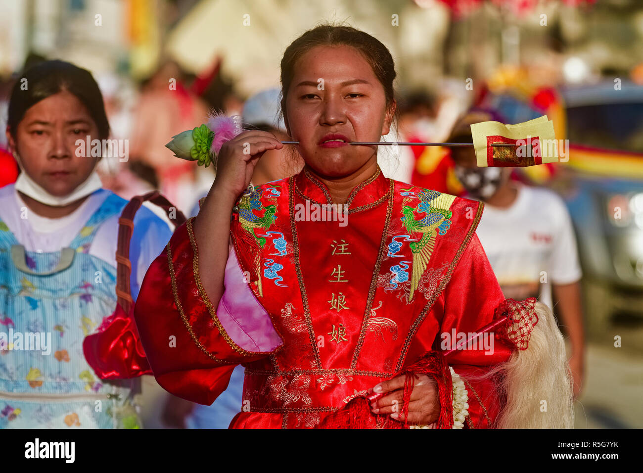 Rituals piercing cheek hi-res stock photography and images - Alamy