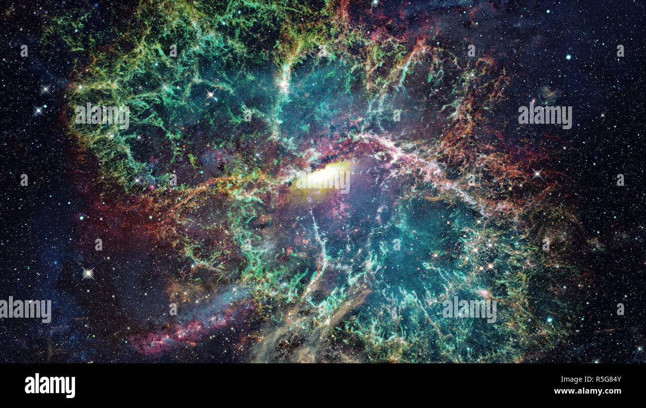 Open space with nebulae and galaxies. Elements of this image furnished ...