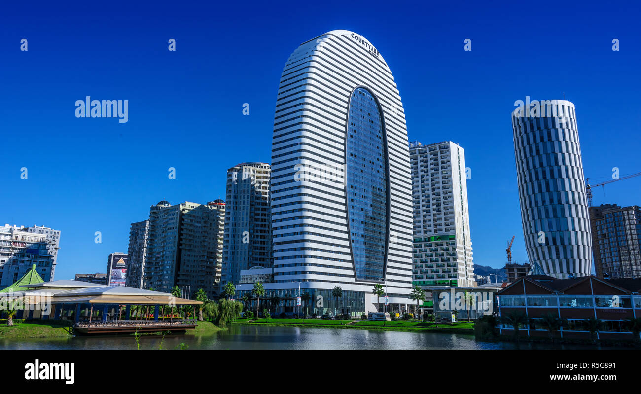 BATUMI, GEORGIA - OCT 28, 2018: Modern commercial architecture of ...