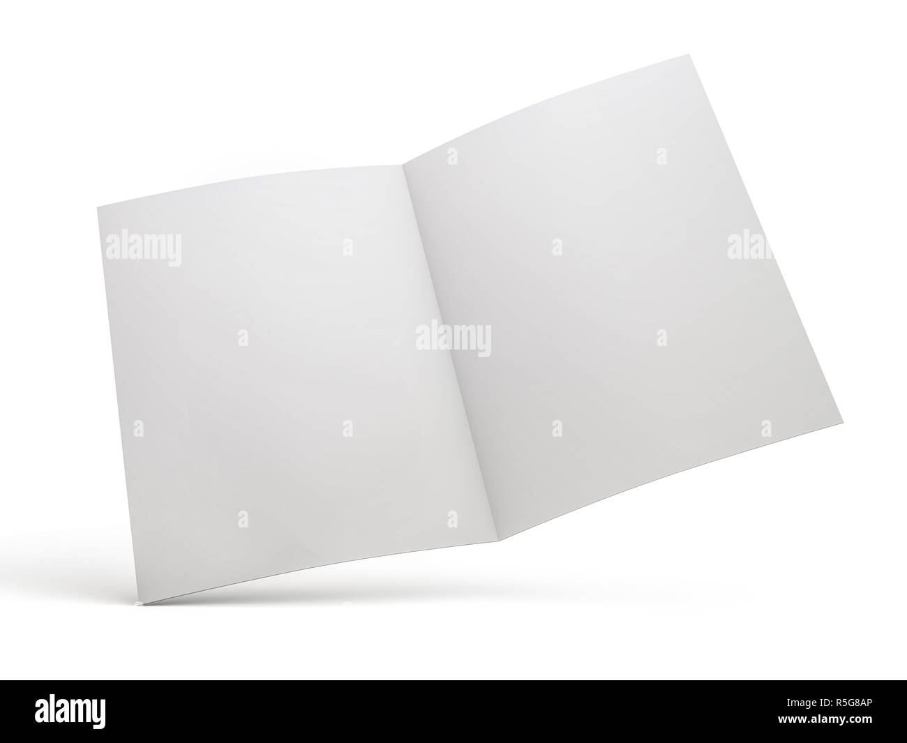 Blank Brochure magazine isolated to replace your design. 3D rendering ...