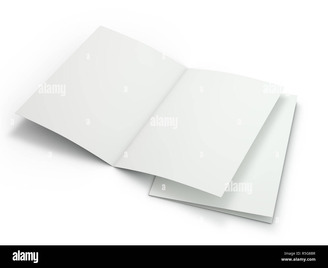 Blank Brochure magazine isolated to replace your design. 3D rendering ...