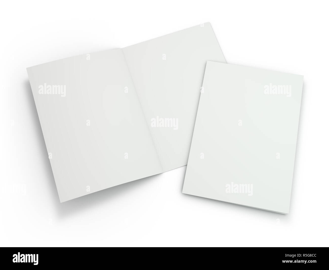 Blank Brochure magazine isolated to replace your design. 3D rendering ...