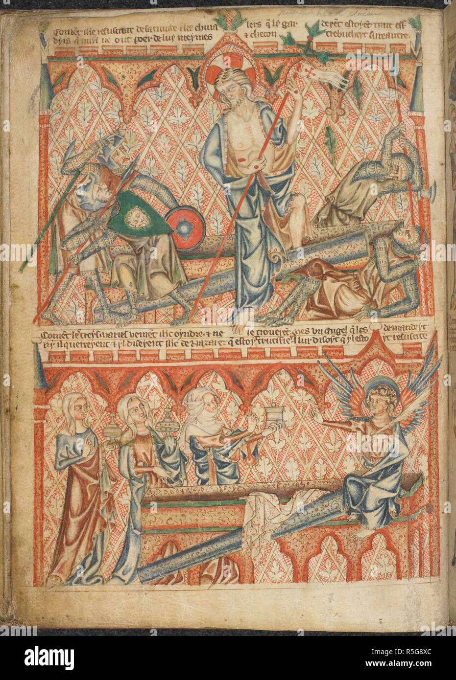The Resurrection: Christ rises from the tomb, terrifying the guards ...