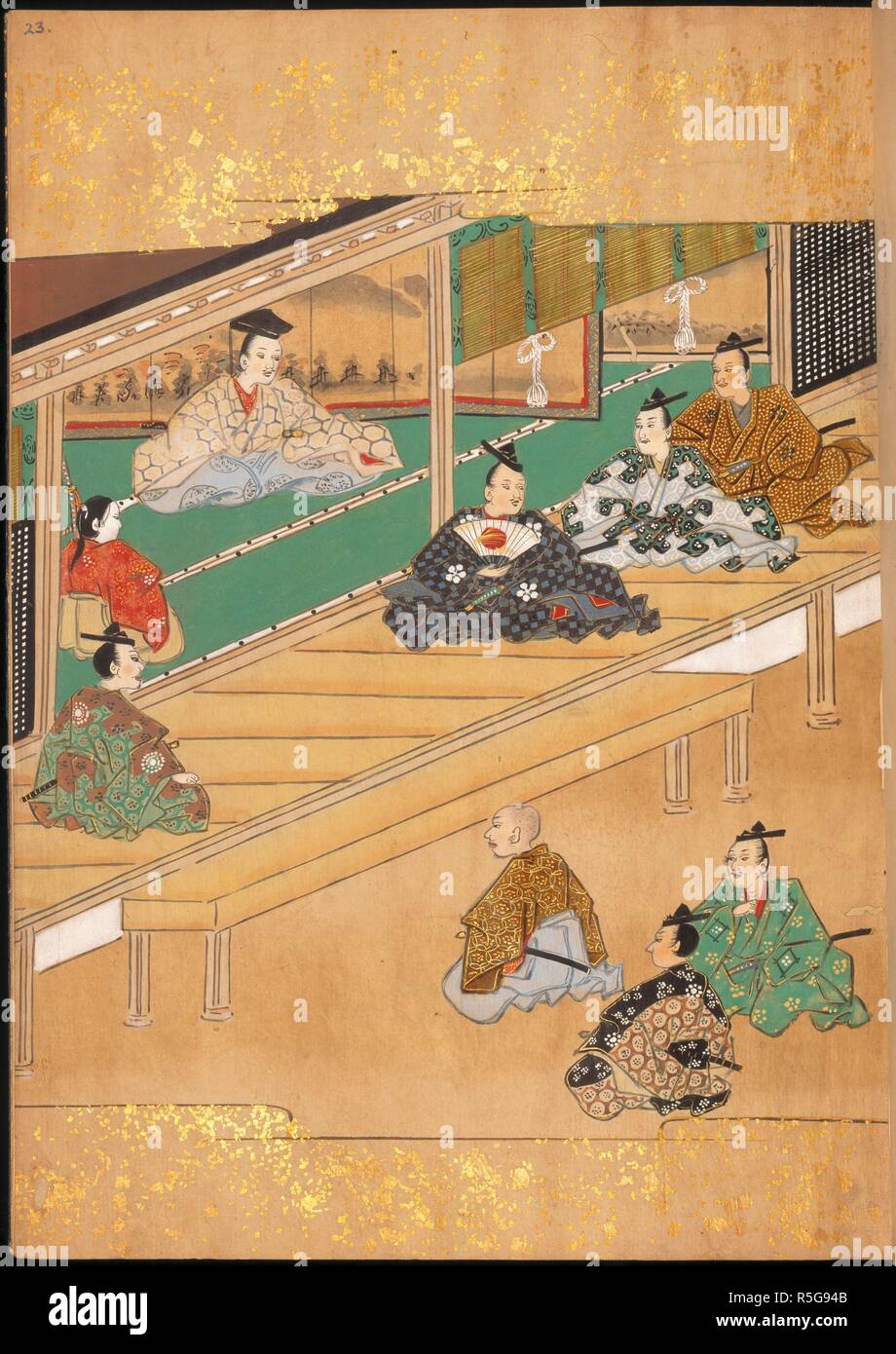 Japanese nobles. Horikawa Youchi Monogatari - The Tale of the night ...