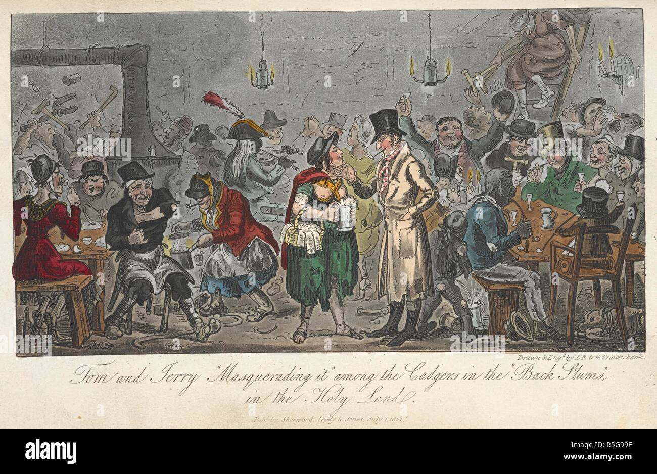 Tom and Jerry "Masquerading it" among the cadgers in the "black slums ...