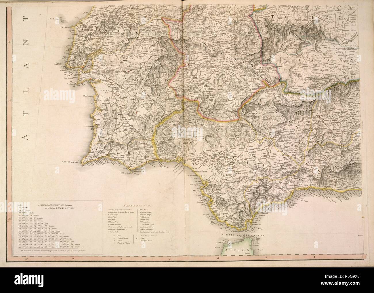 Peninsular war 1810 map hi-res stock photography and images - Alamy