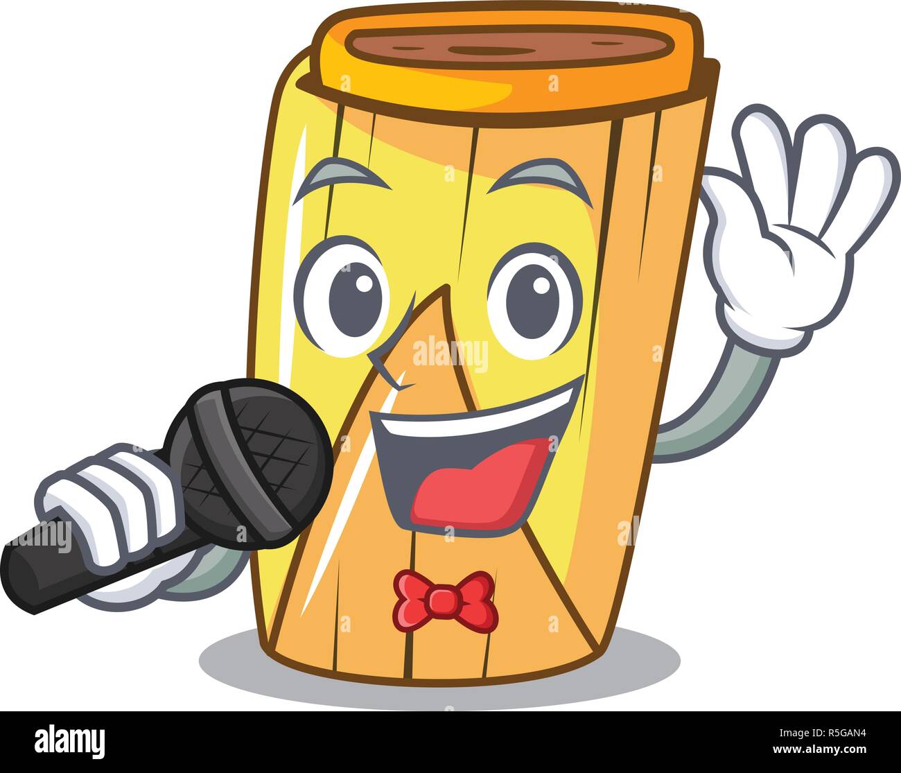 Singing traditional mexican food dishes tamales character vector ...