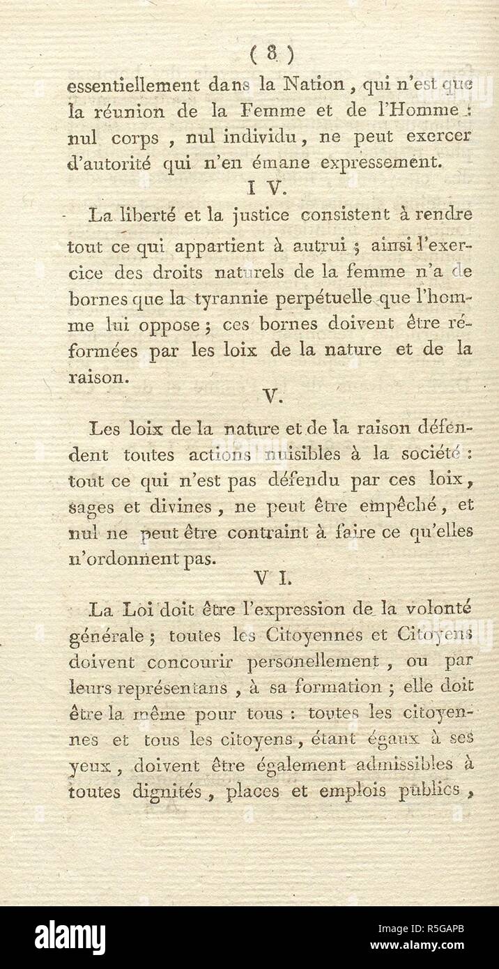 Olympe De Gouges Declaration Of The Rights Of Women