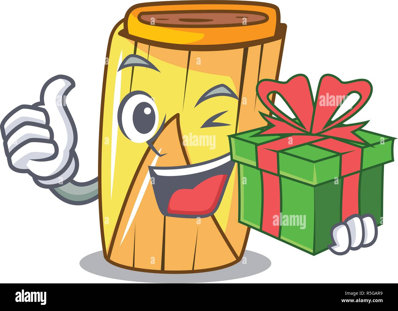 With gift traditional mexican food dishes tamales character vector ...